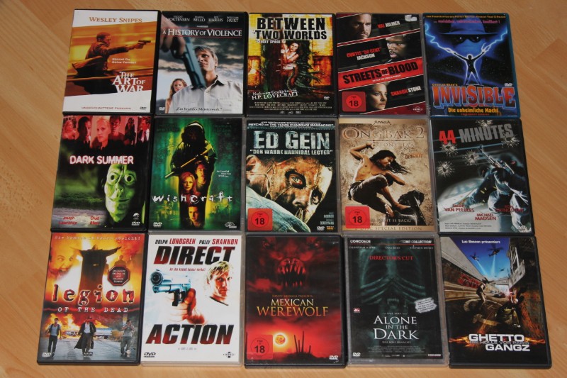 25 DVD Filme - FSK 18 - Action und Horror Kaufen!
