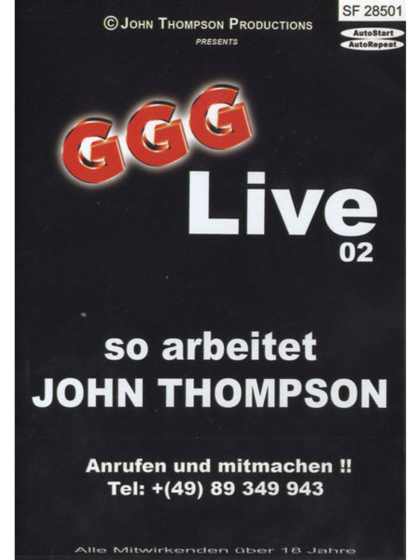 GGG Live 02 - So arbeitet John Thompson DVD Neu Kaufen!
